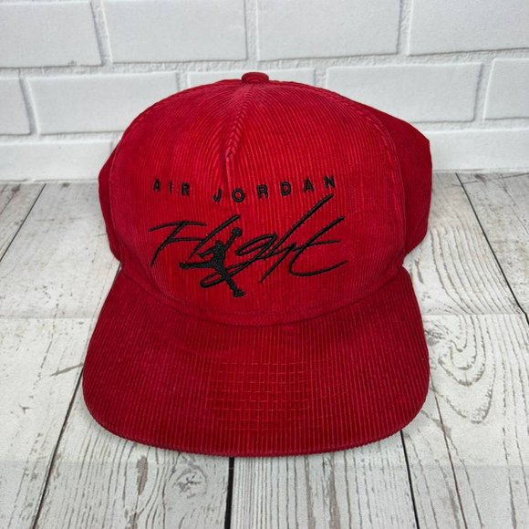 Jordan | Accessories | Air Jordan True Flight Corduroy Jumpman Hat Strapback Cap Red Men | Poshmark